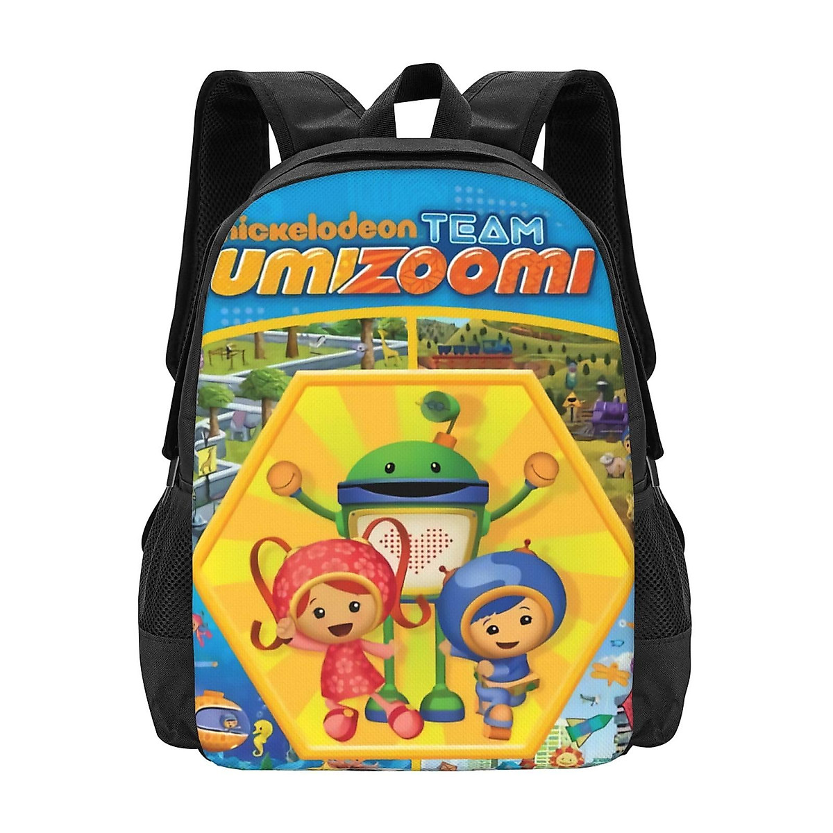 CONPELSON Backpacks Team Anime Umizoomi Adjustable Laptop Backpack Double Shoulder Bag for Women Men Climbing Shopping Work