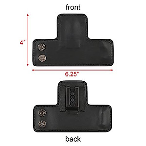 Beautyflier Black PU Leather Stethoscope Holder with Clip for All Models: Littmann, ADC, MDF, Adscope, Perfect for Physicians, Nurses, EMT, Medical Nursing Students, Work with Comfort (Black)