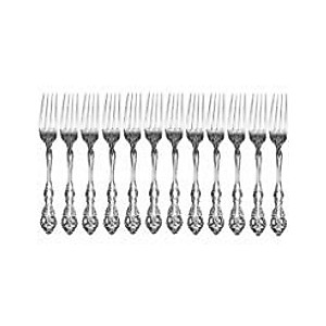Oneida Michelangelo Fine Flatware Set, 18/10 Stainless, Set of 12 Dinner Forks