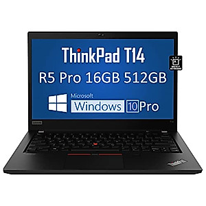 Lenovo ThinkPad T14 14" FHD (AMD 6-Core Ryzen 5 Pro 4650U (Beats i7-1165G7), 16GB RAM, 512GB SSD) Business Laptop, IPS Anti-Glare, Backlit Keyboard, 2 x Type-C, Webcam, Win 10 Pro / Win 11 Pro - 2022
