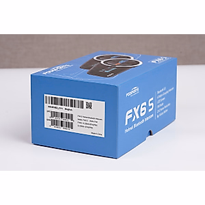 Fodsports FX6S Motorcycle Bluetooth Helmet Intercom Communication System with LED Screen - Connect up to 6 Riders, Voice Dialing, Universal Motorbike Communicator for ATVs and Dirt Bikes - 1 Pack