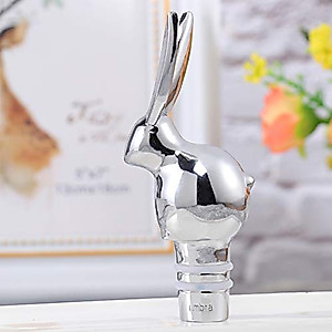 YARNOW Easter Bunny Rabbit Wine Stoppers Reusable Wine Bottle Stopper Decorative Unique Wine Accessories Easter Gift for Wine Lovers