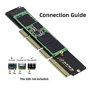 NFHK NGFF M.2 M-Key NVME AHCI SSD to PCI-E 3.0 16X 8X 4X Power Adapter Low Profile Height 3cm for 110mm 80mm SSD 1U Server