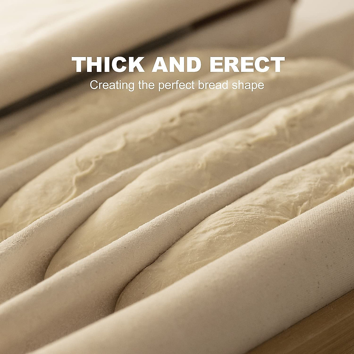 Professional Bakers Couche Extra Large 35 x 26 Inch,100% Natural Flax Linen Pastry Proofing Cloth for Bread Dough Baking,Non-Stick Heavy Baking Bread Cloth for Baguettes,Loaves,Ciabatta