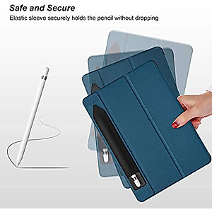 ProCase Pencil Holder Sticker for Apple Pencil 1st and 2nd Gen, Elastic Stylus Pocket Pouch Adhesive Stylus Pen Sleeve Attached to Case for Apple Pencil and Other Stylus Pens-Black