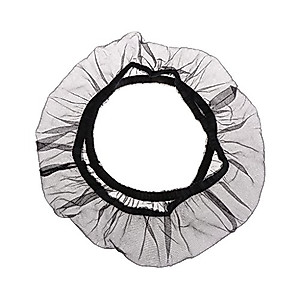 YUNAWU Nylon Mesh Bird Seed Catcher Guard Net Cover Shell Skirt Traps Cage Basket S M L (L, Black)