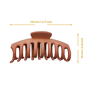 MJIYA Hair Claw Clips Hair Accessories for Women Strong Hold Large Hair Clip (Matte Black+Orange+Purple)