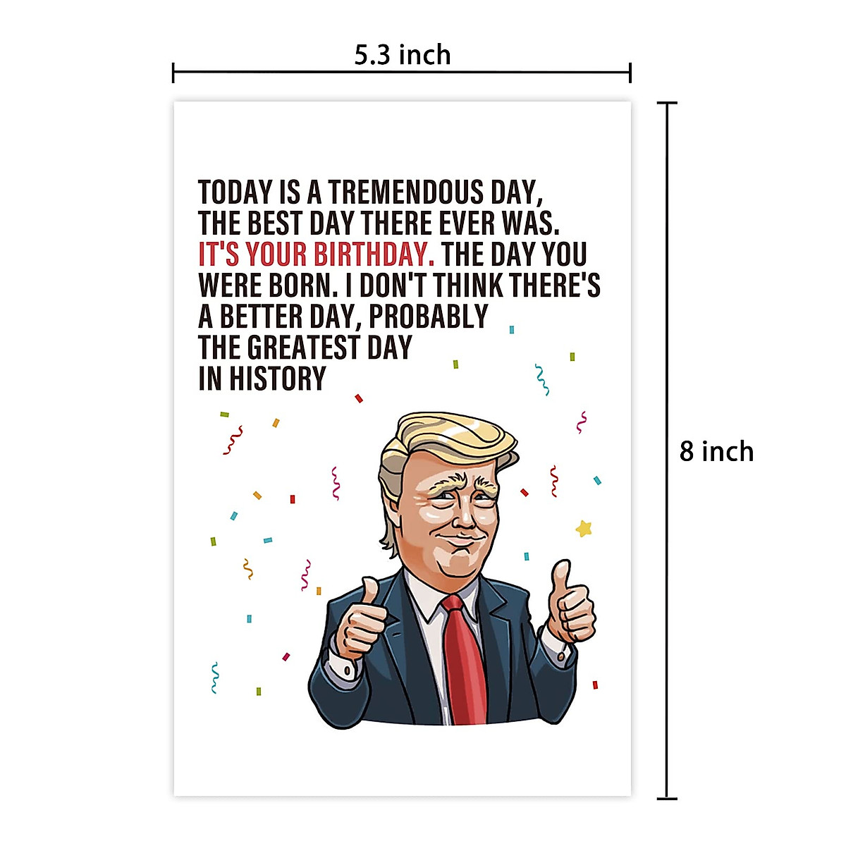 Ulbeelol Trump Birthday Card, Funny Trump Bday Card, Humorous B-day Card, Hilarious Birthday Card for Friends Cousin...