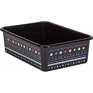 Teacher Created Resources Chalkboard Brights Large Plastic Storage Bin