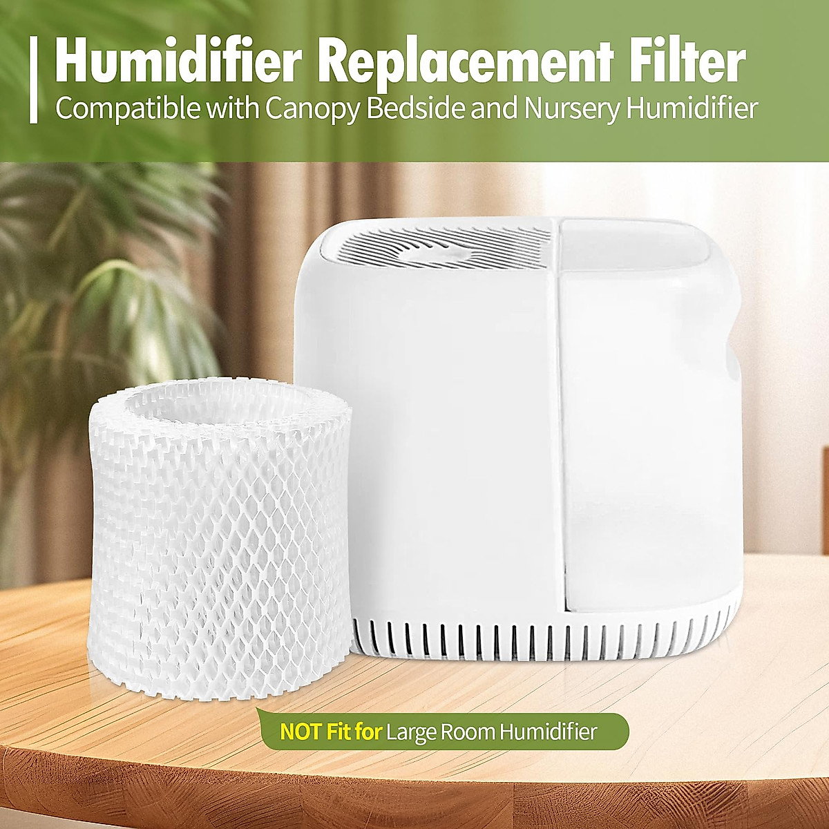 Aiskaer Humidifier Wicking Replacement Filter Compatible with Canopy Bedside and Nursery Humidifiers(NOT for Canopy Plus Humidifier), Paper Filter, 3-Pack