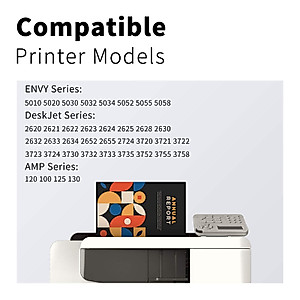 LemeroUtrust Remanufactured Ink Cartridge Replacement for HP 65XL 65 Color Ink Cartridge use with HP Envy 5052 5055 5058 | HP DeskJet 2655 3755 2652 2622 2624 Printer Ink Cartridges (2-Pack)