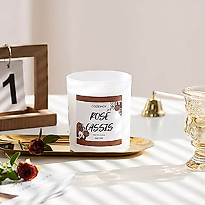 Goodpick Rose Scented Candle for Home Decor, Candle Gift for Girls, Soy Candle for Living Room, Exquisite Jar Candle, 11 oz, 50-60 Hours of Burn Time