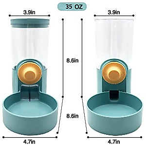Aarpurt Hanging Automatic Dog Water Dispenser Feeder, Water Food Bowl for Cage Pet, Gravity Auto Feeder Waterer Set forSmall and Medium Pets