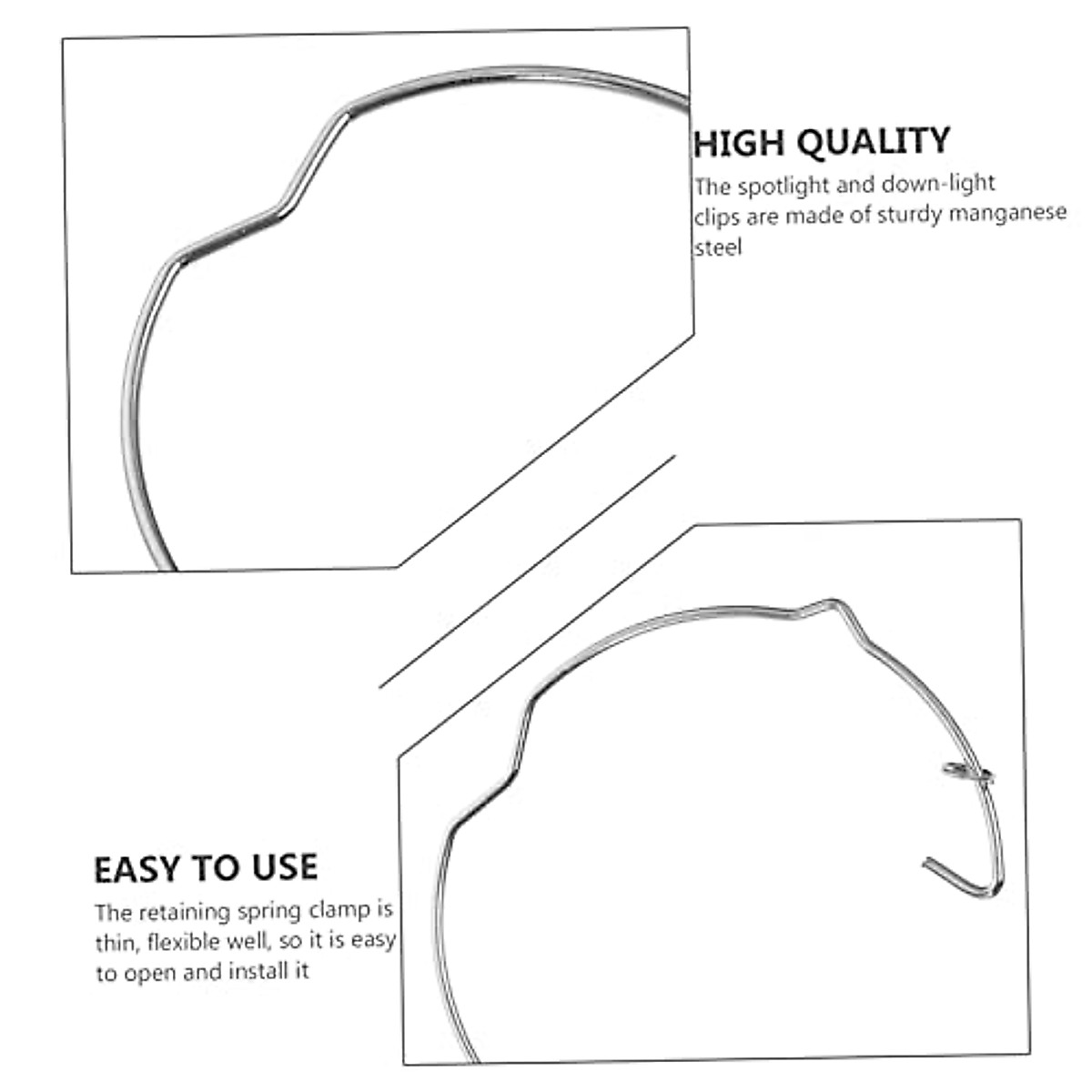 OSALADI 12pcs Spotlight Fixing Buckle Ring Spotlight Round Light Bulbs Spring Bulbs LED Bulb Round Retaining Clip Spot Light Retaining Spring Clip Downlight Repair Parts Retaining Rings