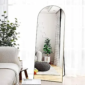 Wall Decor Mrror 65" Full Length Floor Mirror Large Archway Wall Mounted Mirror Leaning Hanging Wall Mirror for Entryway, Bathroom, Vanity