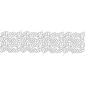 Full Line Stencil - Flurry of Feathers - Edge to Edge Stencil, Continuous Line Template for Free Motion Quilting, Domestic Machine Quilting, Hand Quilting, Long-Arm Quilting (50030)