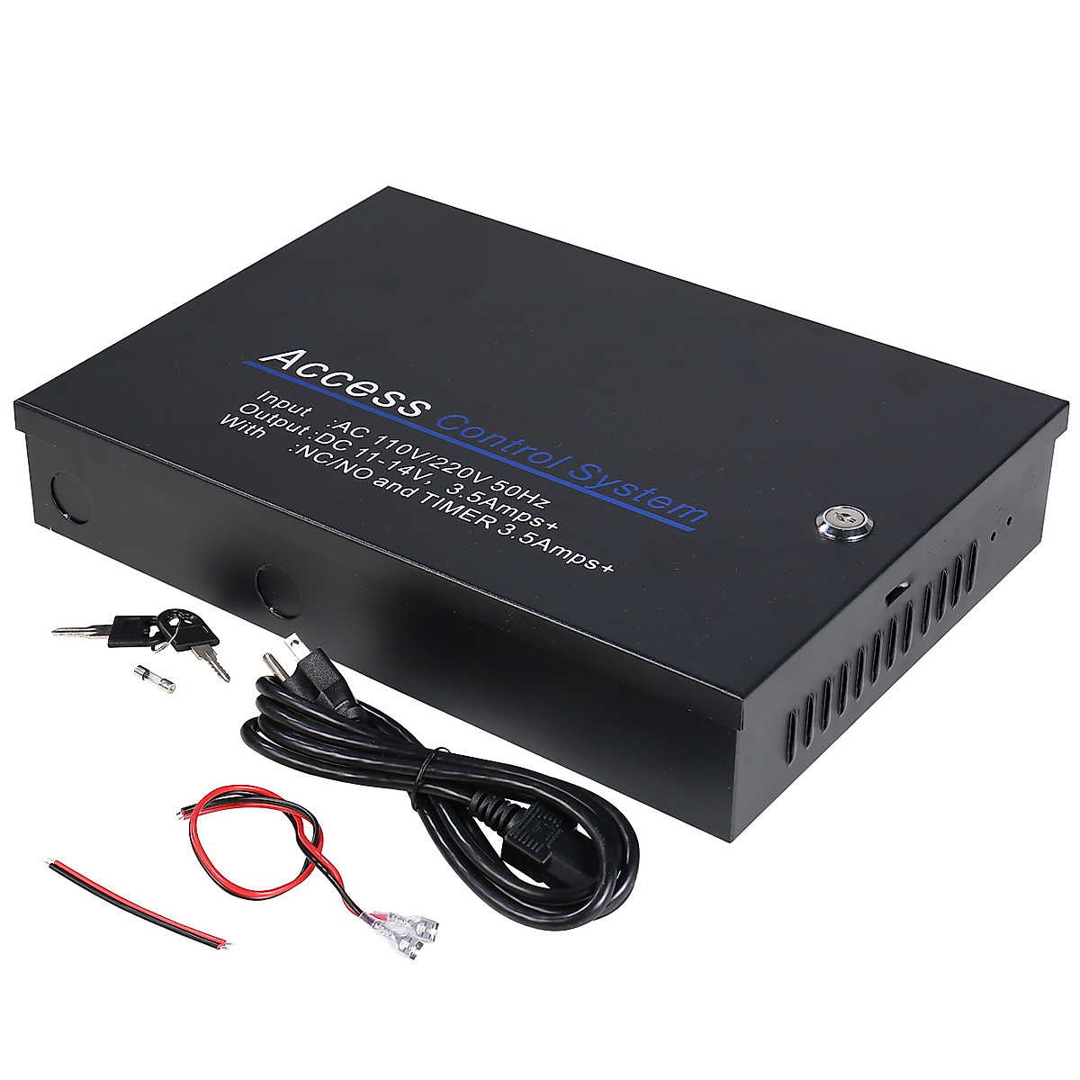 UHPPOTE Input 110VAC Output 12VDC Metal Power Supply Box with Backup Battery Link for Door Access Control Board