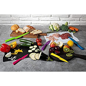 KUHN RIKON Colori+ Non-Stick Chef's Knife with Safety Sheath, 30 cm, Grey
