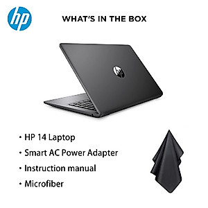 HP 2021 Premium 14-inch HD Laptop, Intel Dual-Core Processor, 16GB RAM, 64GB eMMC Storage, Webcam, Bluetooth, HDMI, Wi-Fi, Brilliant Black, Windows 11 (Renewed)