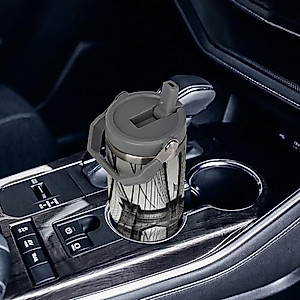 SYJTGDE Large Capacity Car Cup Brooklyn Bridge Fashionable Upgrade Car Cup Advanced And Beautiful Travel Cup