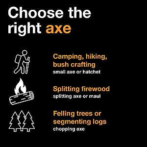 Fiskars 378571-1002 X15 Chopping Axe 23.5", 23.5 Inch, Orange/Black,Yellow/Black