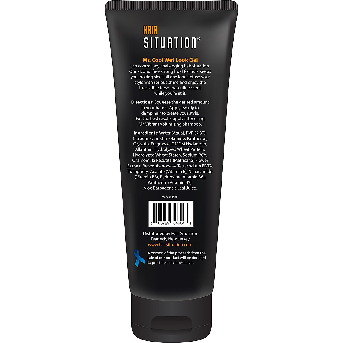 Hair Situation Mr. Cool Wet Look Hair Gel - Strong Hold, High Shine, Alcohol-Free, Clear Styling Formula, Anti-Humidity Frizz Control, Non-Flaking, Non-Greasy, Long-Lasting for All Hair Types 8 Fl Oz