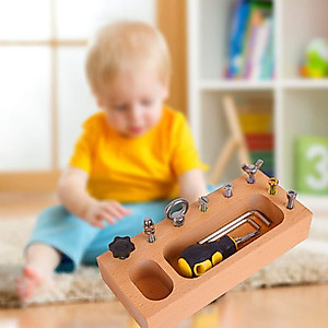 Vencer Wooden Box Screw Driver Board for Kids,Screw Sorter Game Basic Skills Educational Learning Toys,Toys for Children Over 3 Years Old Kids,Preschool Classroom Education Toy