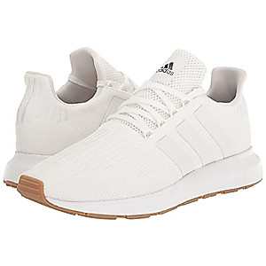 adidas Men's Swift Run Sneaker, White/White/Core Black, 10