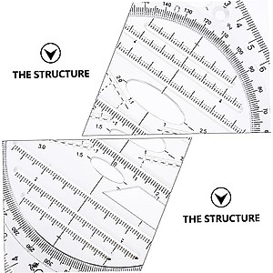 3 Pcs Drawing Millions of Feet Patchwork Ruler Circle Stencil Interior Design Ruler Clear Quilters Ruler Quilting Stencils Geometric Drawings Templates Plastic Plotter Round Child