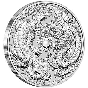 MKIOPNM Exquisite Collection of Commemorative Coins Chinese Style Zodiac Tiger Head Silver-Plated Commemorative Coin Collection Animal Embossed Dragon and Tiger Fighting feng Shui Silver Coin Coin