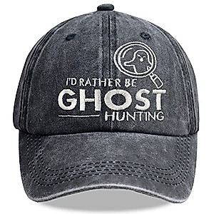 Ghost Hunting Hats for Men Women, Ghost Hunting Equipment, Halloween Decorations, Embroidered Adjustable Spooky Boo Baseball Cap, Father Day Birthday Gifts for Dad Mom