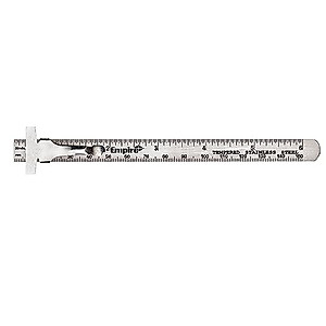 Empire 6-Inch Pocket Stainless Steel Ruler
