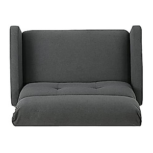 Christopher Knight Home Halima Fabric 2-Seater Recliner, Charcoal