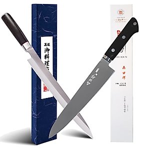 CHUYIREN Sharp Sushi Knife for Kitchen 9.5 inch and 10.6 inch