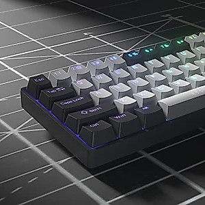 UBOTIE Wired Mechanical Gaming Keyboard, 60% 68keys Compact FPS Game USB Keyboards with Clicky Switches, Multi LED Backlit for PC Mac Xbox