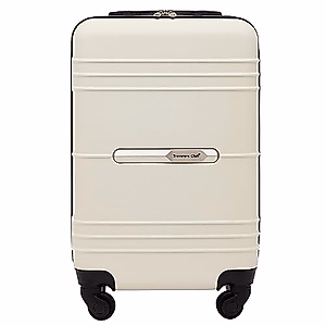 Travelers Club Richmond Spinner Luggage, Bone, Carry-On 20-Inch