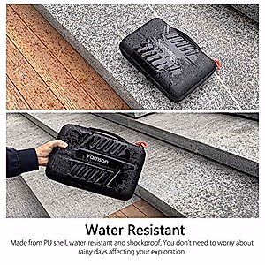 Vamson Large Carrying Case for GoPro Hero 11 10 9 8 7 6 5 4 3/DJI Osmo Action/AKASO/APEMAN/Insta360 One X Camera and Accessories, Hard PU Shell DIY Protective Travel Case Storage Bag Outdoor VP808