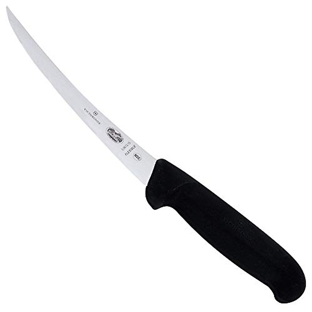 Victorinox Fibrox Pro 6-inch Curved Boning Knife with Flexible Blade, Black