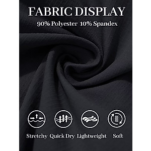 MAGCOMSEN Quick Dry Shorts Men Hiking Summer Shorts Cargo Work Shorts Travel Fishing Shorts Black,34