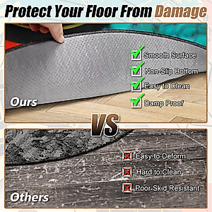 CD Shape Area Rug Teen Boys Carpet, Music Compact Disc Design and Shape for Musical Room, TV Room, Video Room, Movie Room, Boys Girls Bedroom Playroom, Living Room (5’4" / 63" / 160cm Dia)