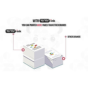 YoYoInk Remanufactured HP 62XL Ink Cartridge Combo Pack Replacement for HP 62 Black Color Ink Cartridges (1 Black, 1 Color; 2 Pack) To Use With HP Envy 5660 5540 7640 7645 5643 Officejet 5745 5740 200