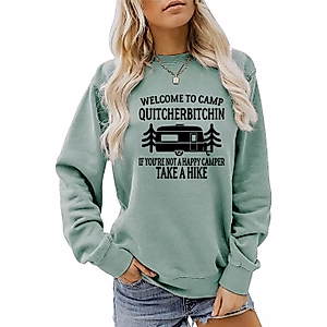 Welcome to Camp Quitcherbitchin T-Shirt, Camper Tees, Hiking Shirt, Travel Tee, Trip 2023 T-Shirt for Women