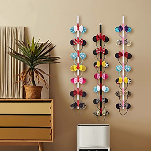 Fancheer 3Pcs Mouse Ears Headband Holder Headpiece Hanger Organizer Hair Accessories Storage Hanging Wall Display Decor