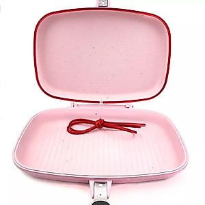 Master Star 36CM double sided fry pan Die-Casting grill Pan Non-Stick baking BBQ/camping cooking tool durable gas cookware