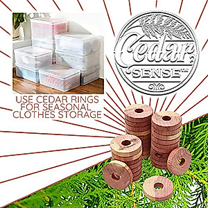 Cedar Sense Cedar Rings & Balls - 30 & 60 Pack Combo Save $$$ When You Buy 2 Combined - Cedar Blocks for Clothes Storage - Cedar for Closets - Closet Freshener - Cedar for Hangers