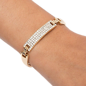 Barzel 18K Gold Plated Crystal Bracelet for Women (Gold)
