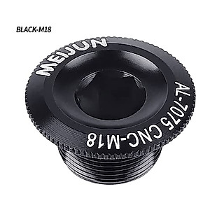 RLECS M18 Crankset Arm Bolt Aluminum Alloy Bicycle Crank Arm Screws Crank Fixing Bolt Mountain Bike Crank Cover Screws Cycling Parts, Black