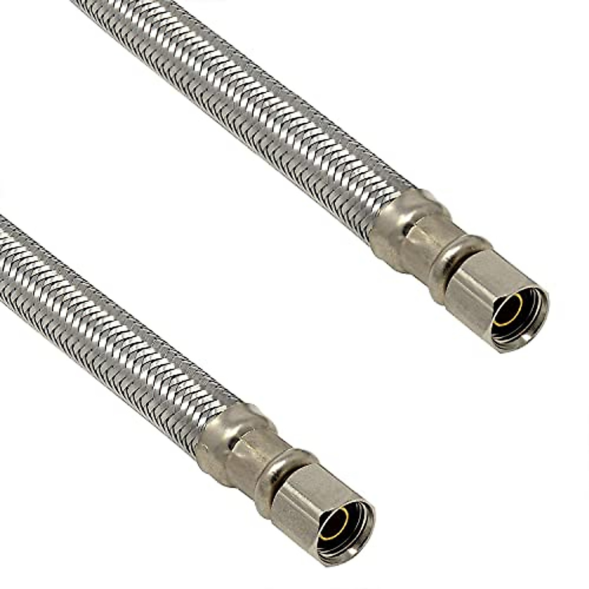 Braided Stainless Steel Ice Maker Water Supply Hose - 6 Ft - Universal 1/4" Connectors from Kelaro