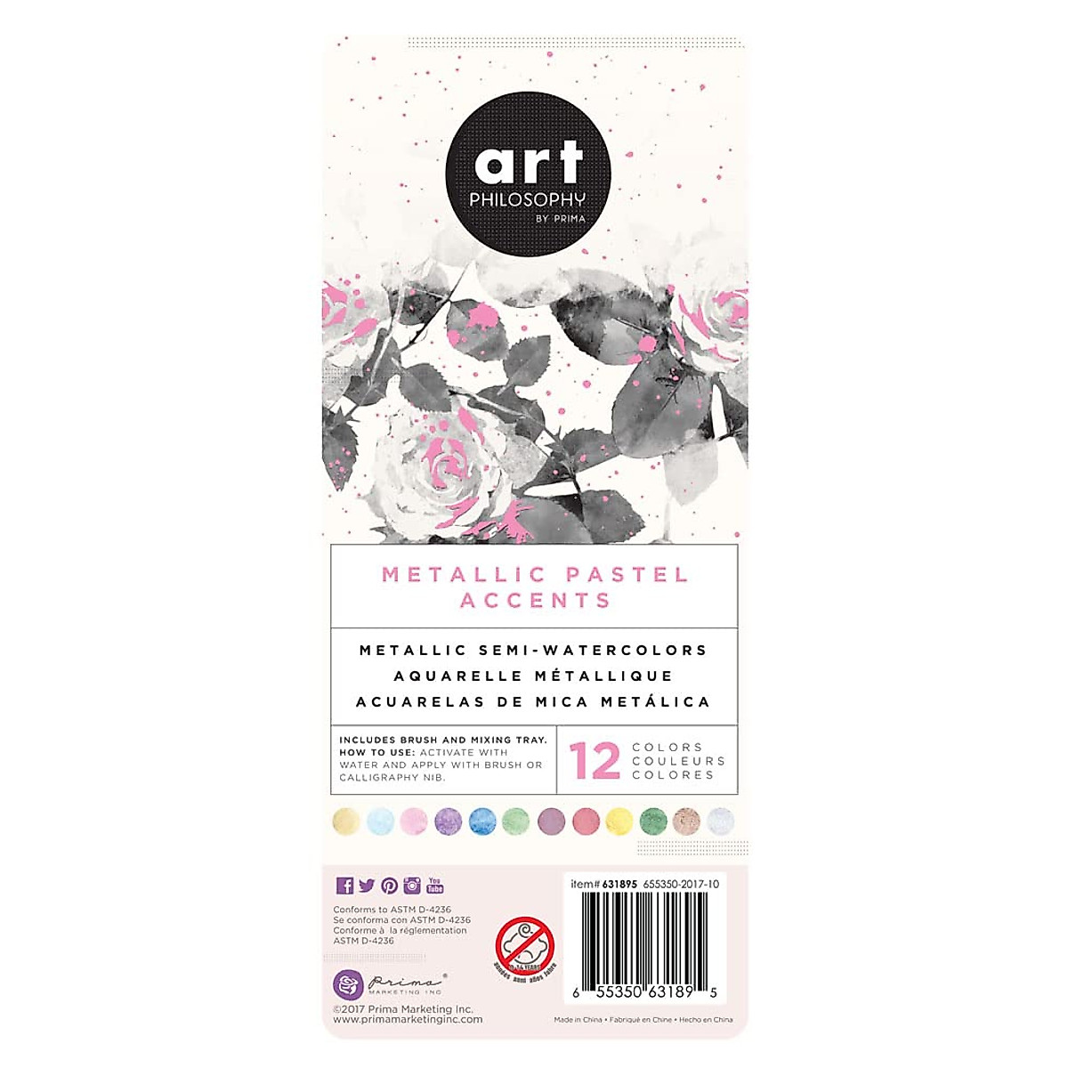 Prima Marketing Metallic Accents-Pastels, 1 Count (Pack of 1)