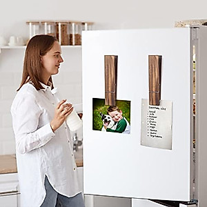 Jumbo Clothespin Bathroom Towel Holder - 2 Pieces Giant Clothespins 12 Inch - Wooden Towel Racks for Bathroom Wall Mounted and Adhesive - Rustic Towel Rack - Farmhouse Towel Holder Laundry Decor